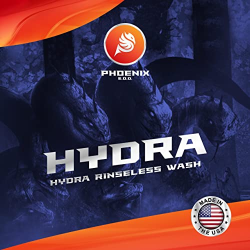 Phoenix E.O.D. Hydra Rinseless Wash - Encapsulates and Emulsifies Dirt, Safe on Paint, Coatings, and Wraps. (16oz)