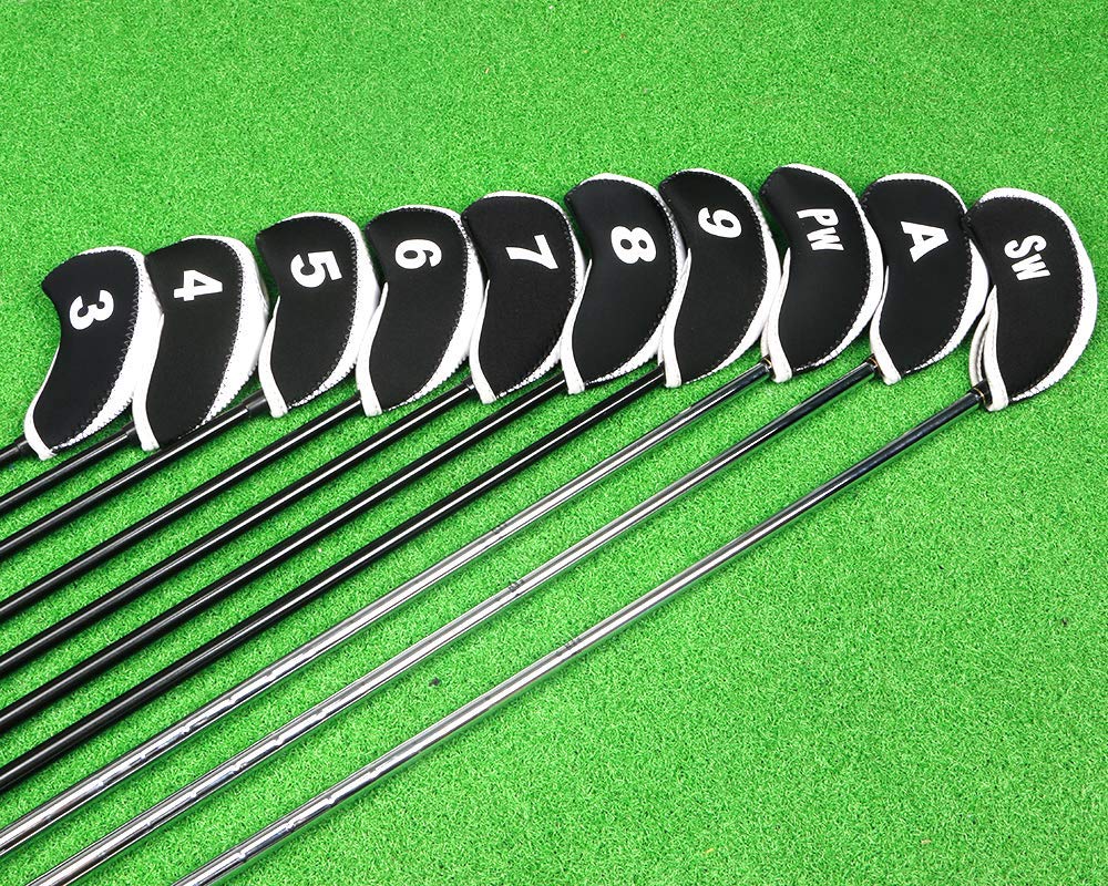 Golf Iron Covers 10pcs/set Neoprene Many Color Choice Closely Protector for Club Mens Elasticity Protable(3-9 Pw A Sw) Number