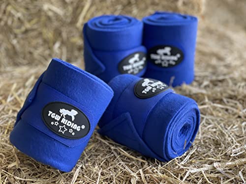 TGW RIDING Horse Polo Leg Wraps, 4-Pack (Royal Blue)(4.73inchesX118inches)