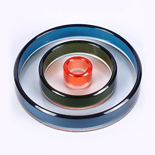 Round Candlestick Silicone Mold Gypsum Plaster Mold Lipstick Holder Tray Mold for DIY Jewelry Organizer Home Craft Decor