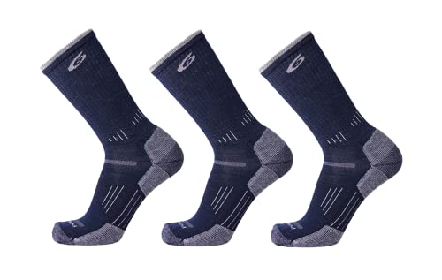 point6 37.5 Hiking Essential Light Crew 3-Pack (as1, alpha, l, regular, regular, Grey)