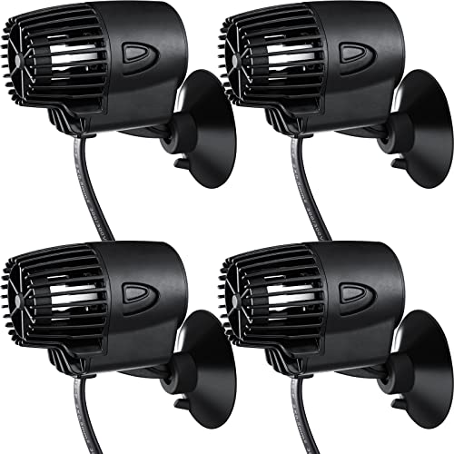 Zhengmy 4 Pcs 800 GPH Aquarium Circulation Pump with Magnetic Suction Base 360 Degree Rotating Wave Maker Submersible Powerhead Wavemaker for 20 - 100 Gal Freshwater Saltwater Fish Tank