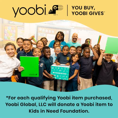 Yoobi College Ruled Spiral Notebook Set — Bulk 3-Pack of 3 Subject Notebooks, Blue, Mint Green & Blush Pink Colors — 150 Perforated, 3-Hole Punched Sheets, For School, Office & Home — 10.5” x 8”