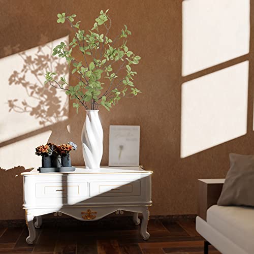 Ruidazon 2 pcs Artificial Greenery Stems, 41.3ββ Tall Fake Plants Branches Faux Greenery Ficus Twig Leaf for Home Garden Shop Office Desk Decoration