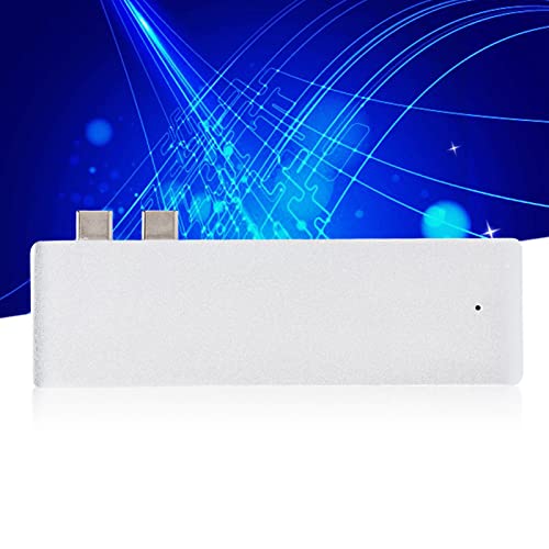 USB C Adapter, Docking Hub Large Scale Expansion Durable Material Simultaneous Connection Super Data Transmission for Data Transmission