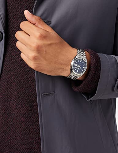 Seiko SNXS77 Automatic Blue Day Date Dial Silver Steel Bracelet Men Watch NEW