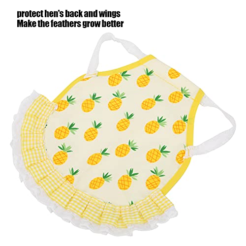 Pet Vest, Make The Chickens Feel Warm Hen Aprons Designed with Elastic Band Make The Feathers Grow Better for Home for Outdoors for Daily for Chicken(Pineapple)