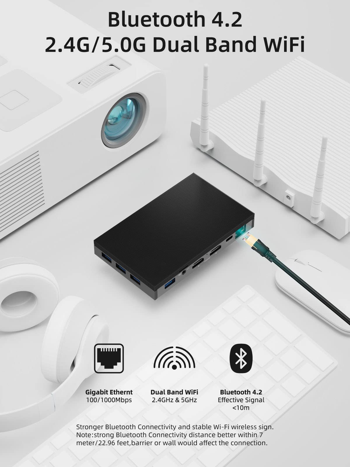 MeLE Fanless Mini PC, Windows 11 Pro Celeron J4125 8GB 256GB,Dual HDMI Micro PC Portable Silent Desktop Computer,Supports Unlocked Bios on Astrophotography Media Office IoT (Quieter2Q/J4125/8GB+256GB)