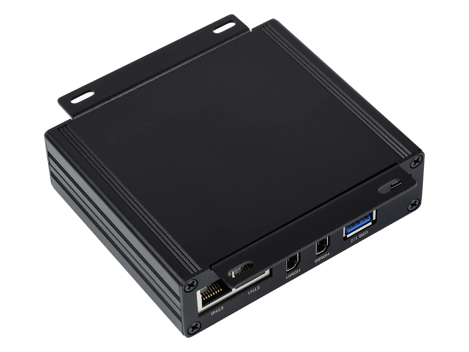 Waveshare Dual Gigabit Ethernet 5G/4G Mini-Computer Compatible with Raspberry Pi Compute Module 4 (NOT Included) with Metal Case and Cooling Fan