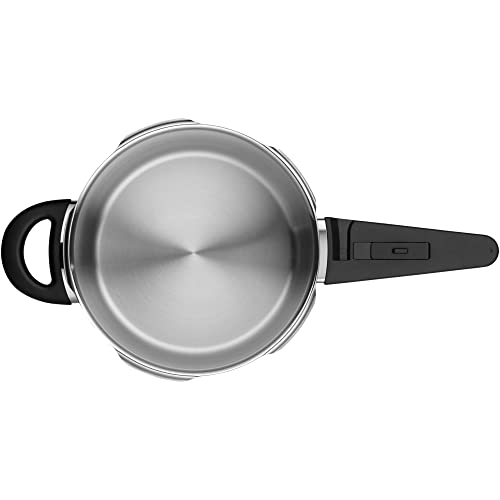 WMF Perfect Pressure Cooker Induction 4.5 L, Pressure Cooker, Large Cooking Signal, 2 Cooking Levels, Removable Lid Handle, Cromargan Stainless Steel