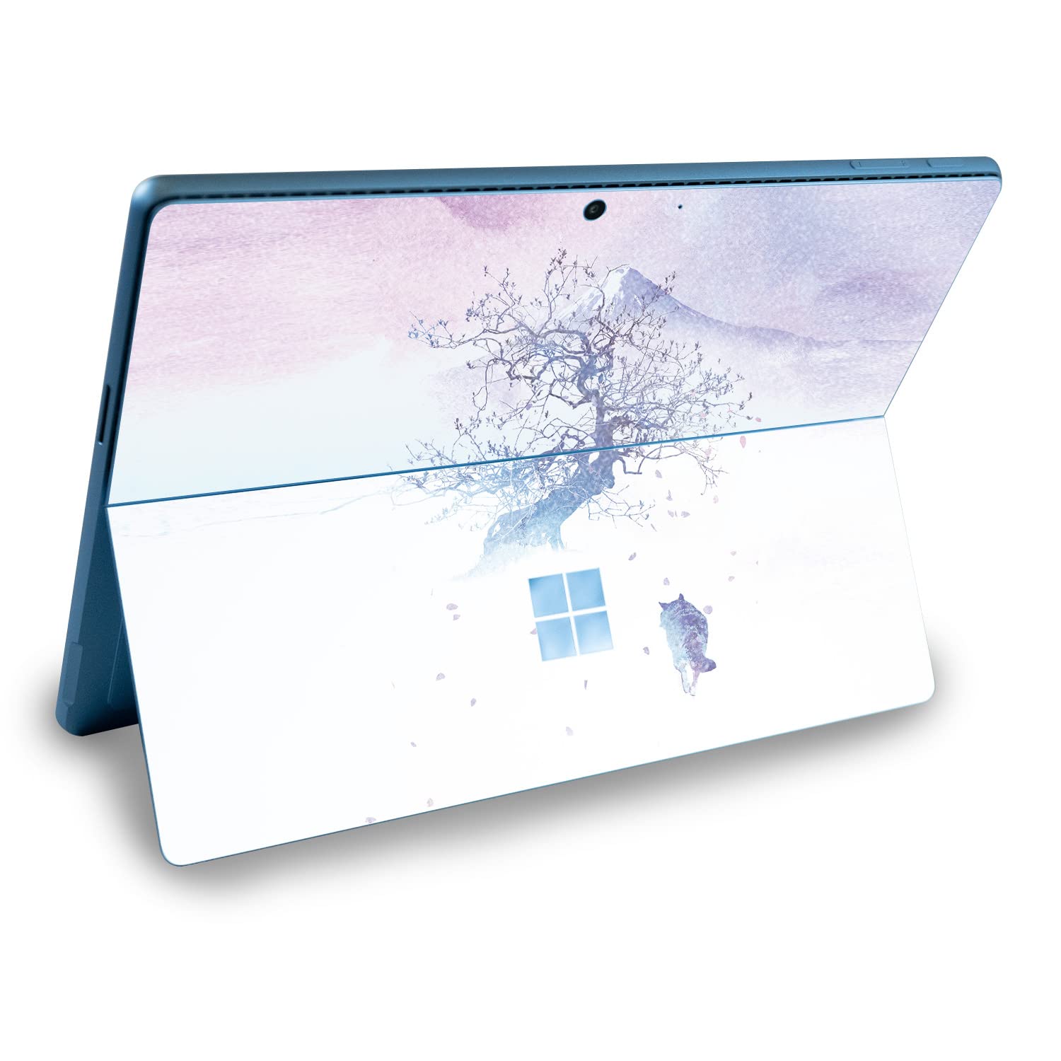 MightySkins Glossy Glitter Skin Compatible with Microsoft Surface Pro 9 (2022) - Long Way to Fuji | Protective, Durable High-Gloss Glitter Finish | Easy to Apply | Made in The USA
