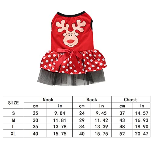Pet Clothes for Small Dogs Tutu Bow Tie Christmas Dog Holiday Clothing Coat Sweater Casual Doggy Pullover Jacket Apparel