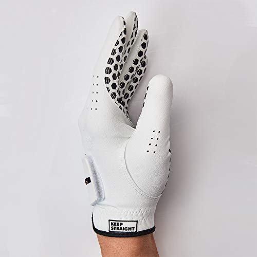 GOLFSKIN Golf Gloves for Men Black Honey Comb Design (X-Small)