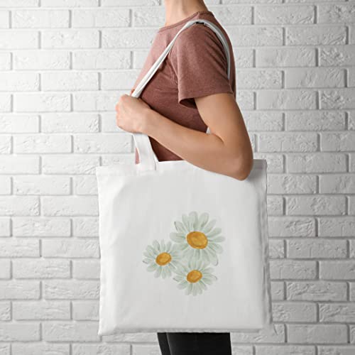 SUNFLOWER LOVE DESIGN, Reusable Tote Bag, Lightweight Grocery Shopping Cloth Bag, 13β x 14β with 20β Handles