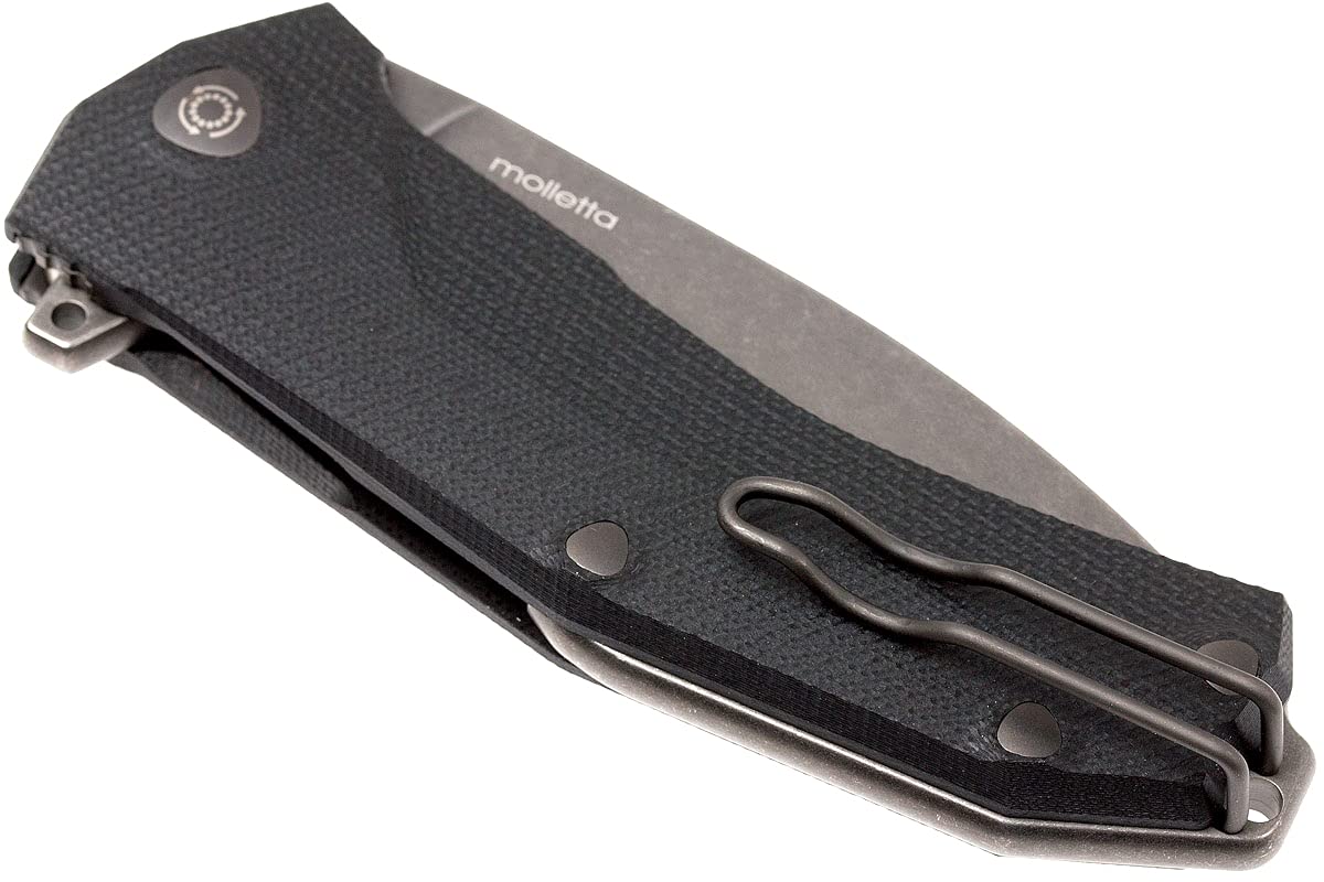 LionSTEEL KUR Folding EDC Pocket Knife, Full Sized Folder, Sleipner Steel Blade, G10 Handles – Lightweight Daily Carry Tool, Black G10 Black Blade