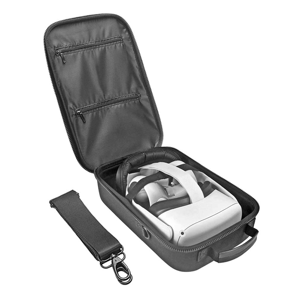 Hard Travel Case for Oculus Quest 2 & Quest VR Gaming Headset,EVA Carry Case, Waterproof Shockproof Carring Bag,13.4X 9.4X 5.1''(Black)