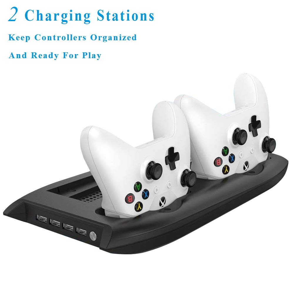 Vertical Stand for Playstation 5 with Cooling Fan Charging Station for PS5 Digital Edition (White)