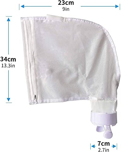 Pool Spa Part Nylon Mesh Pool Cleaner All Purpose Bag Fits Polaris 280, 480 Pool Cleaner Zippered All Purpose K13 K16(2 Pack)