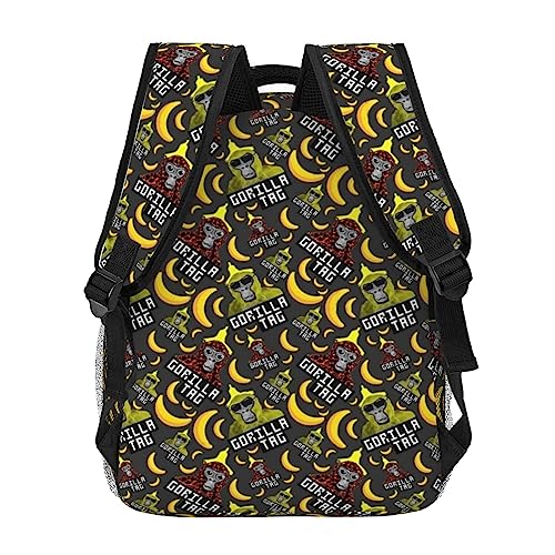 POCHY Personalized 3D Printing Gorilla Backpack Cute Cartoon Daily Large Capacity Backpack Gorilla Bag