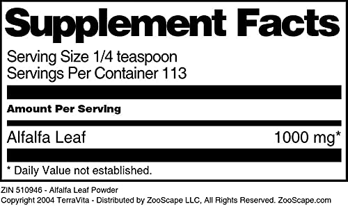 TerraVita Alfalfa Leaf Powder (4 oz, ZIN: 510946)