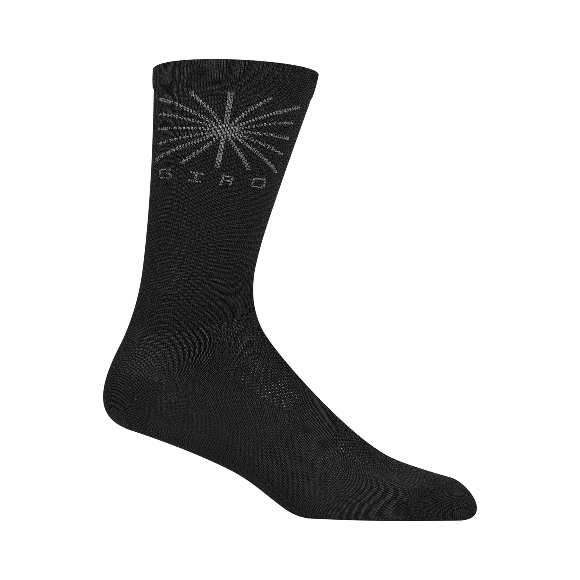 Giro Comp Racer High Rise Unisex Adult Road & Trail Cycling Crew Socks - Black Sun (2023), Medium