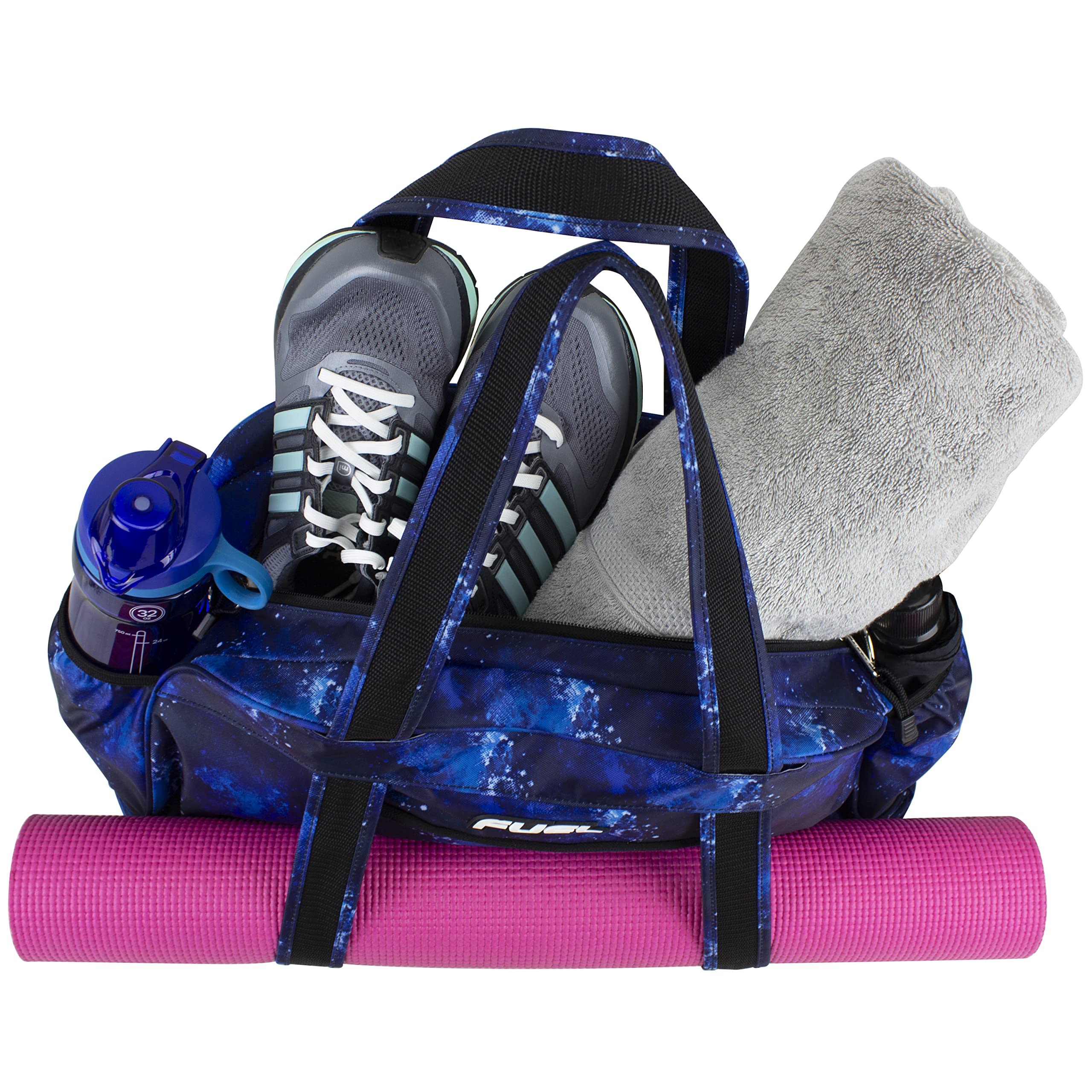 Fuel Sport Carryall Duffel For Gym, Travel or Weekend get-away, Berry Parfait/Magento Orchid