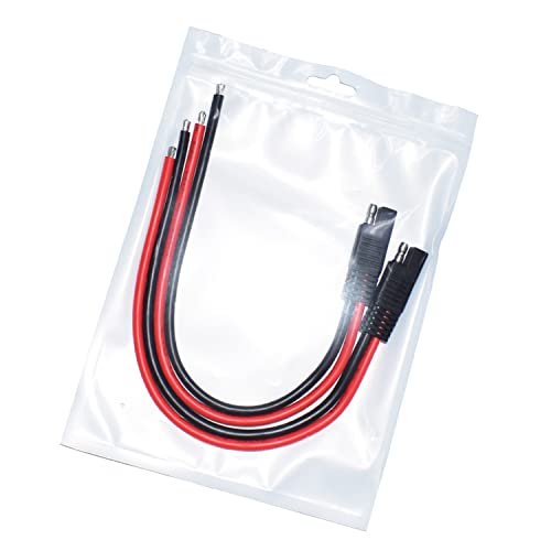 LIXINTIAN 10AWG SAE Connector Extension Cable, (2Pack) SAE Quick Connector Disconnect Plug SAE Automotive Extension Cable, Solar Panel SAE Plug(30cm/1ft)