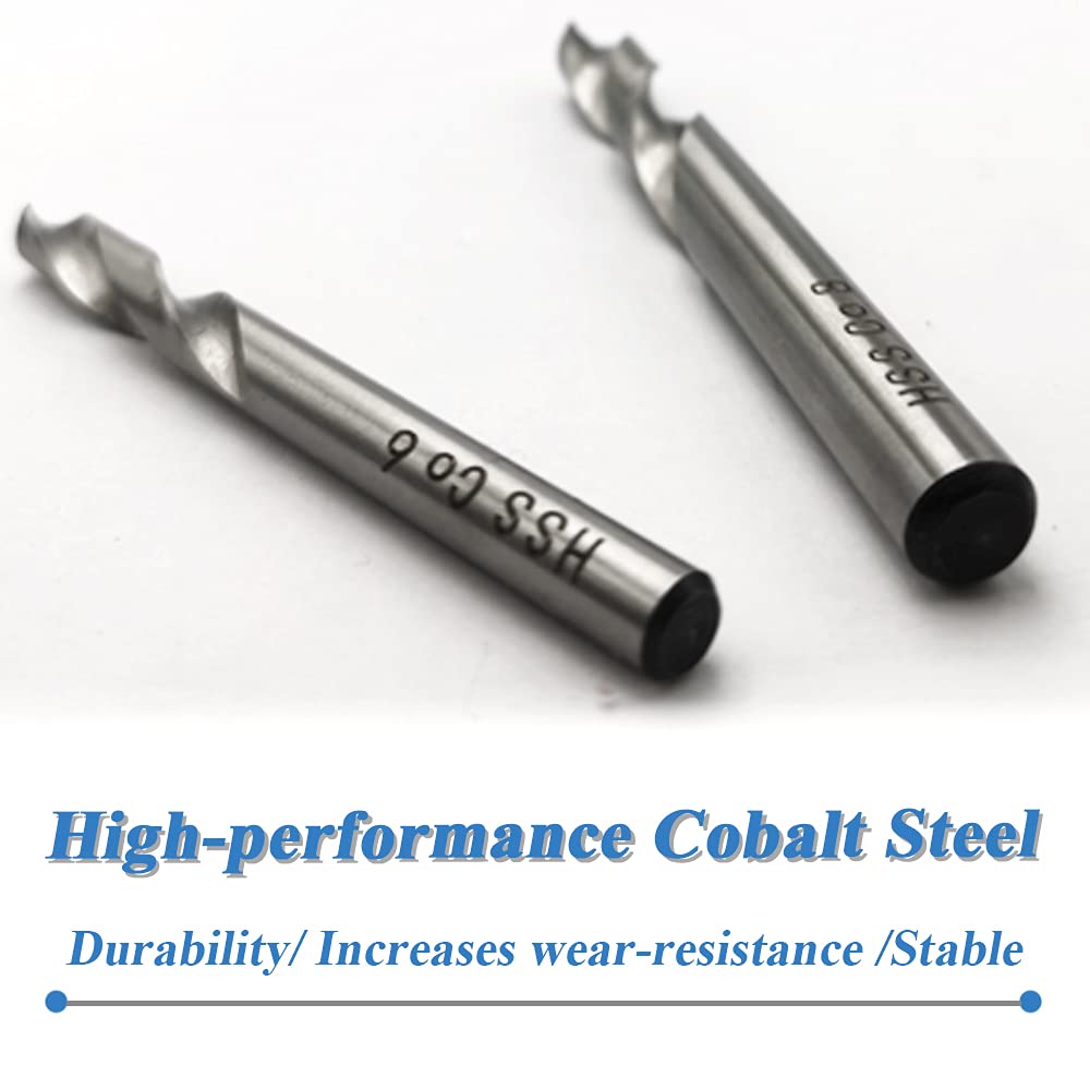 Mesee 2 Pieces HSS Spot Weld Drill Bit Set, High Speed Steel Cobalt Spot Welding Remover Tool Drill Bits Panels Separated Spotting Welder Cobalt Tips Cutter - 6mm, 8mm(1/4'', 5/16'')