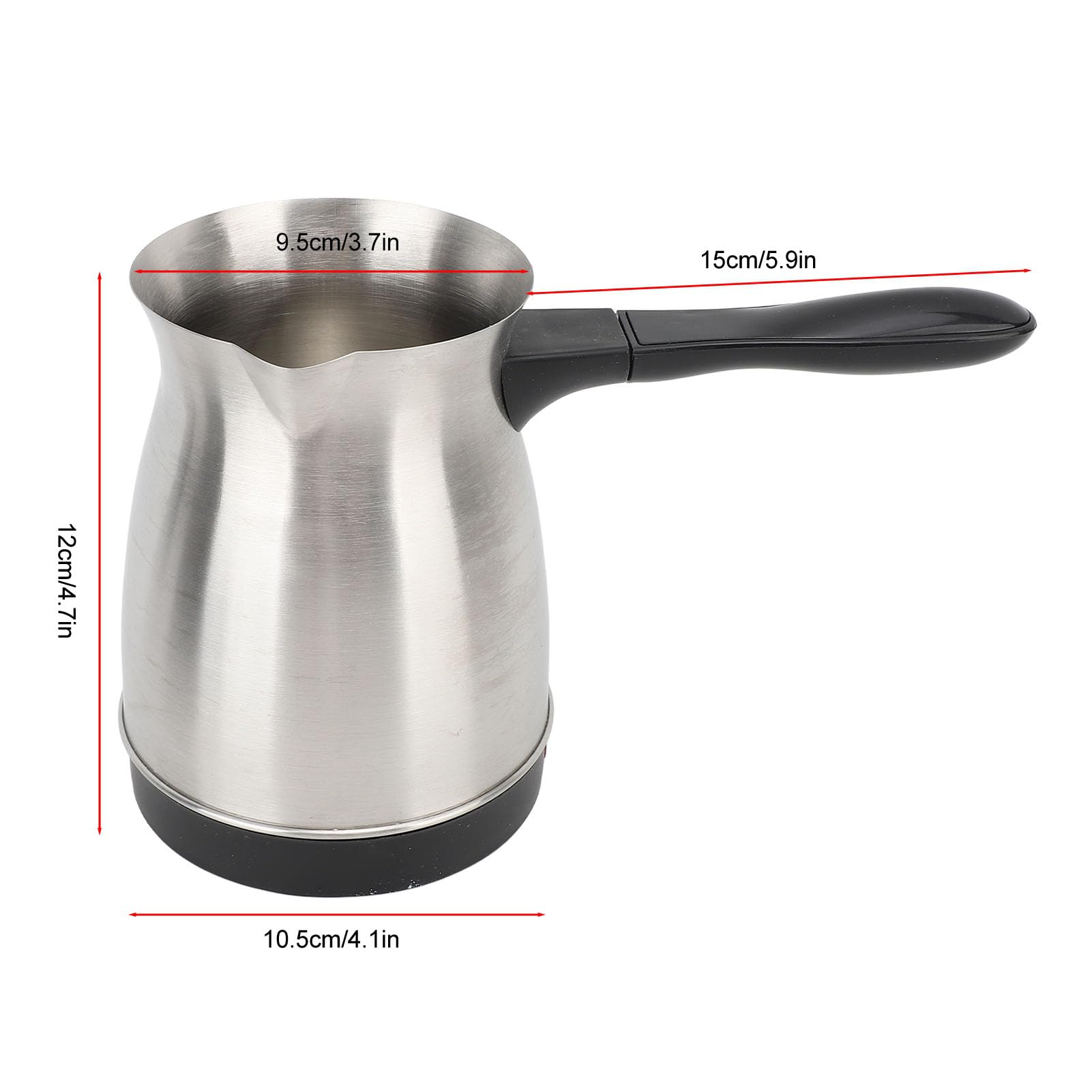 Turkish Coffee Maker, Turkish Electric Coffee Maker Machine, 5 to 6 Cup Brewing Capacity, for Delicious Turkish & Greek Coffee, Stainless Steel Turkish Coffee Pot 600ml