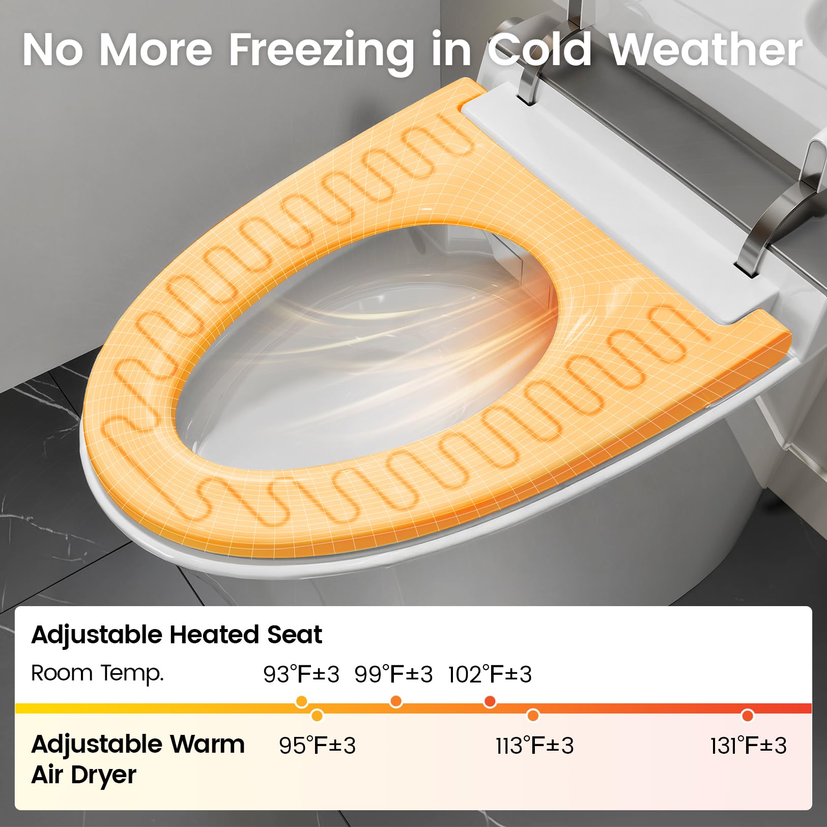 SOTOMO Smart Toilet with Bidet Built-In, Bidet Toilet with 1.06 GPF Auto Flush, Built-In Pump, Auto Open & Close Lid, Heated Seat & Dryer, Remote Control, Night Light, Digital Display, Blackout Flush