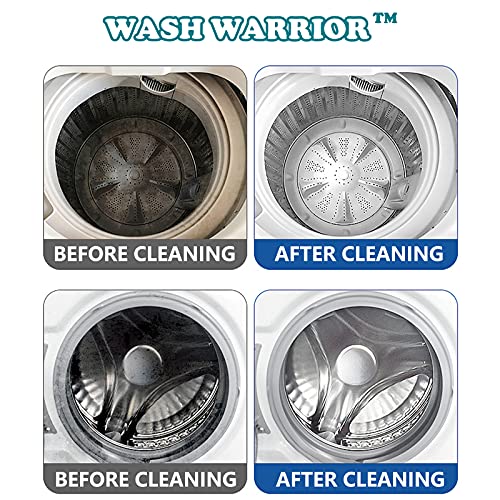 Wash Warrior Washing Machine Cleaner, Washer Machine Cleaner, Washing Machine Deep Cleaning Tablets, for All Machines Including He, Freshen Your Washing Machine (1 Packs/ 15Tablets)
