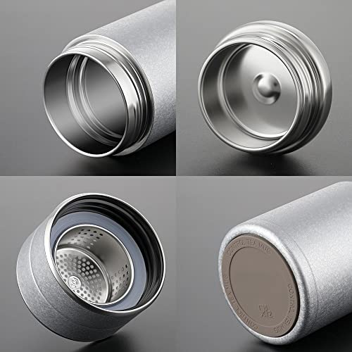 SEASD Portable Thermos Mug Cup 316 Stainless Steel Vacuum Insulation Flask Tea Water Bottle Thermal Thermocup (Color : E, Size : 250ml)
