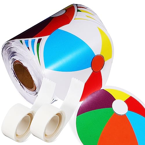 MAGICLULU Bulletin Board Bulletin Borders Stickers Beach Ball Border Trim Summer Blackboard Border Sticker for Party Classroom Wall Decoration Ocean Decor