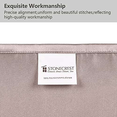 STONECREST Ruffle Satin Pillow Sham for Hair and Skin, Soft Silky Satin Pillow Cover with Envelop Closure Pillowcase Set of 2(20" x 30")(Petal Pink, Queen)