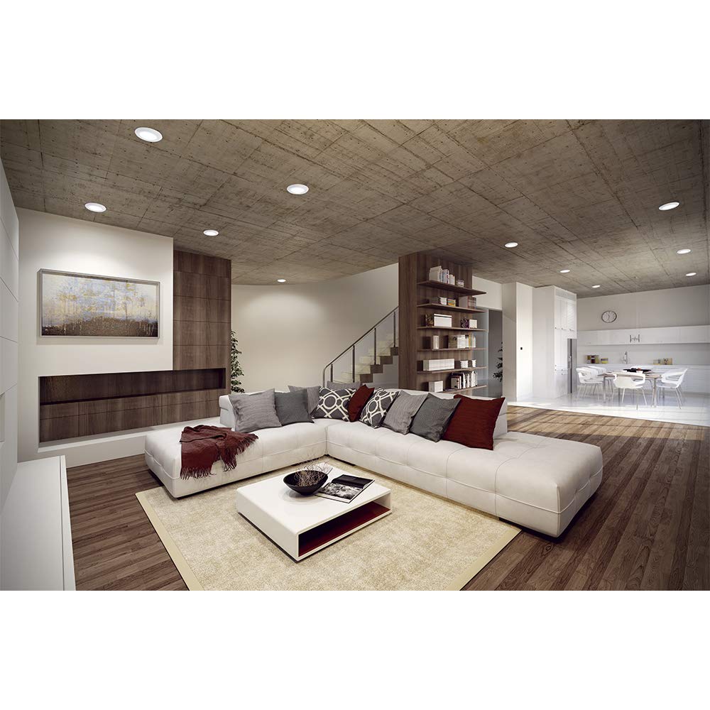 HALO BLD606930WHR BLD 6 in. White Integrated Recessed Ceiling Light Trim at 3000K Soft, Title 20 Compliant LED Direct Mount, 6"