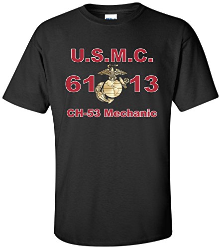 United States Marine Corps MOS 6113Ā CH-53 Mechanic T-Shirt Black