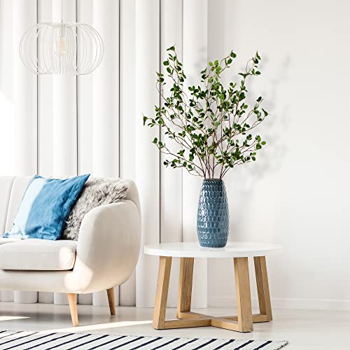 Sggvecsy 43ββ 4Pcs Artificial Ficus Branches Faux Leaf Spray Green Eucalytus Branches Artificial Greenery Stems Fake Ficus Twig Plants for Home Office Wedding Vase Filler Shop Decoration