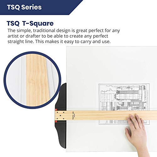 Pacific Arc 36 Inch T Square, Traditional Maple Blade with Acrylic Edge