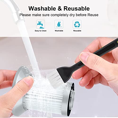 Sgizoku Replacement Filter for Bissell 2156A、1665、16652、1665W Zing Canister Vacuum Cleaner, Compare to Part 1613056 (2 Pack and 1 brush)