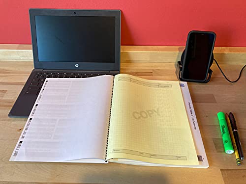 Student Lab Notebook (50 duplicate page sets): perforated carbonless sheets with smooth coil spiral binding