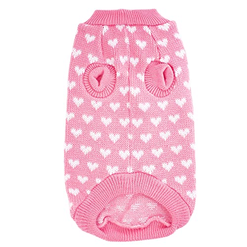 Sweaters for Dogs Medium Boys Cat Pet Sweater Cute Heart Pattern Clothes Pet Supplies Dog Sweater I Love My Daddy
