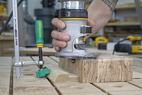 MICROJIG Matchfit DVC-850AP 2-In1, Track And In-Line Dovetail Clamp, Green
