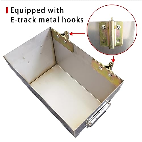 peastorm Etrack Accessories Stainless Steel Tool Box, E Track Accessories for Enclosed Trailer E-Track Storage Basket (2 Pack)