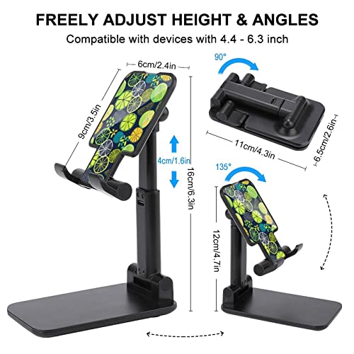 Summer Lemon Watermelon Foldable Desktop Cell Phone Holder Portable Adjustable Stand for Travel Desk Accessories