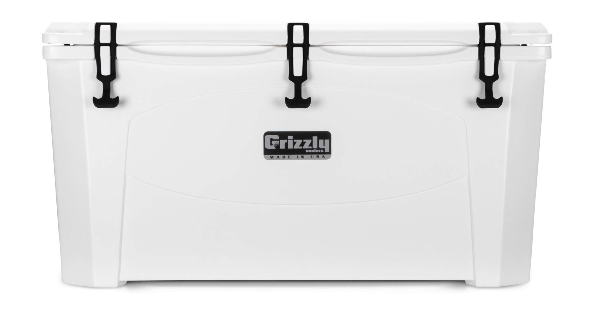 Grizzly 100 Cooler | 100 qt Ice Chest Durable Rotomolded Insulated | Made in USA | Warranty for Life | For Beach Boat Camping Fishing Hunting | G100 | White