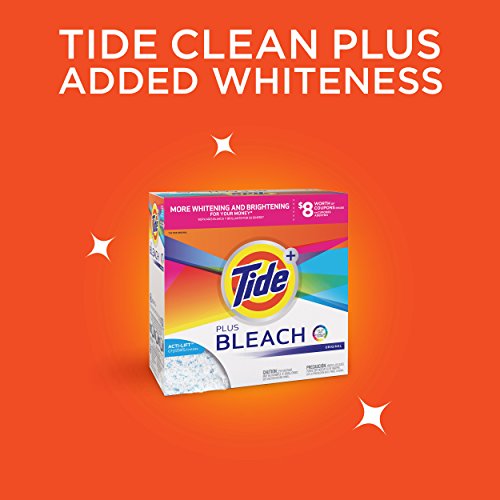 Tide Ultra Plus Bleach Original Scent Powder Laundry Detergent, 53 Loads, 95 oz