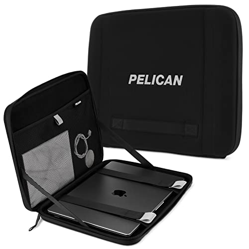 Pelican Adventurer - Laptop Bag/Sleeve 16 Inch - [Elastic Carrying Handle] [Secure Zip Lock] Water Resistant & Heavy Duty Case for MacBook Pro 13 / Air M2, HP, Dell, Lenovo, Sony, Asus -Black