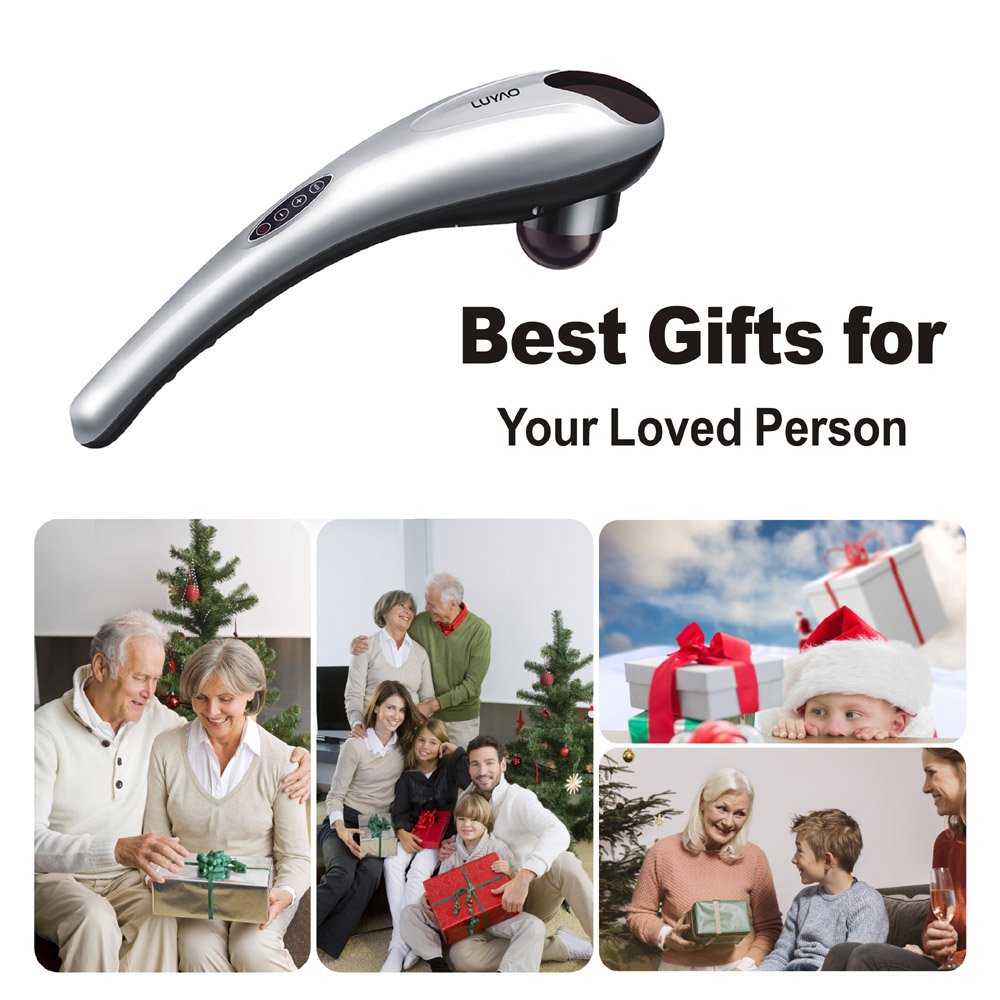 Handheld Deep Tissue Massager Percussion Massage Machine for Muscles Back Neck Shoulder Leg- Hand Held Electric Back Massager for Neck and Back Full Body Pain Relief and Relaxation