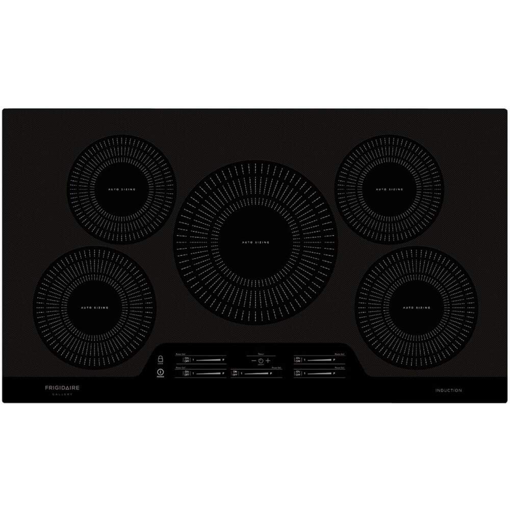 FRIGIDAIRE FGIC3666TB Gallery 36" Electric Induction Cooktop, Built-in 5-Burner, Vitroceramic Glass, Black