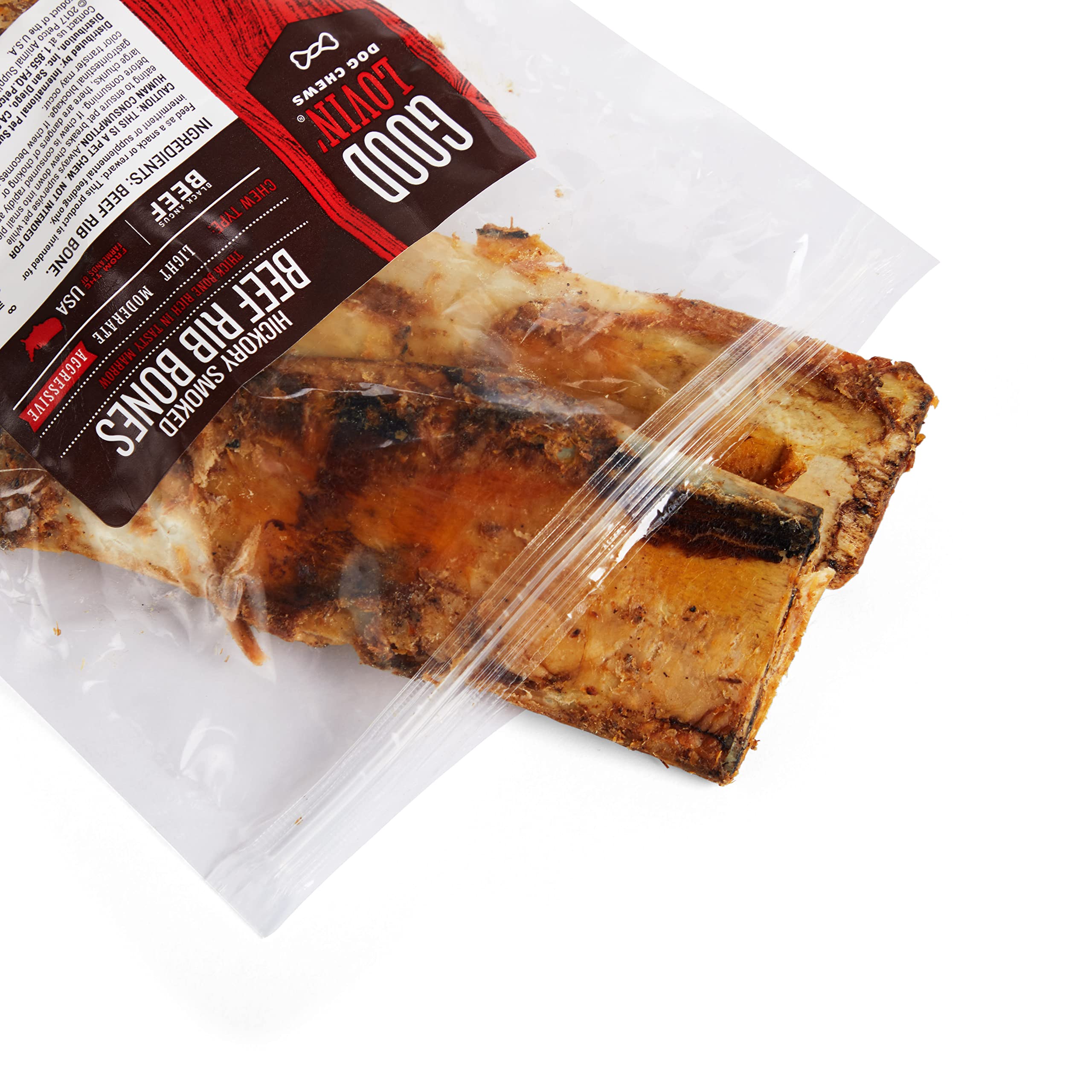 Good Lovin' Petco Brand Hickory Smoked Rib Bone Dog Chew, Pack of 6, 6 CT